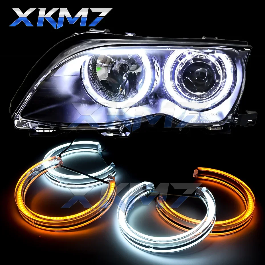 LED-Angel-Eyes-For-BMW-E46-E36-Coupe-E38-E39-Sedan-Wagon-Convertible ...