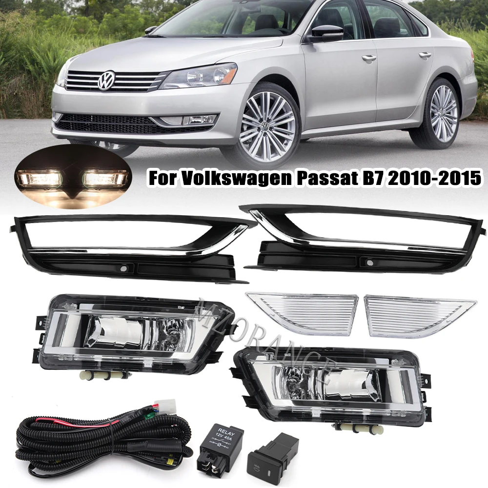 Fog Lights Cover Set For Vw Passat 2010 2011 2012 2013 2014 2015 Front ...