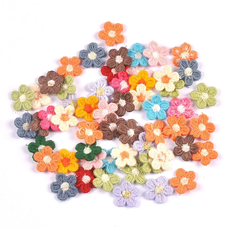 50Pcs Cute Colorful Flower Appliqued DIY Supplies Lace For Wedding ...