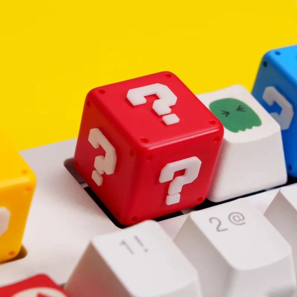 New 3d Mechanical Keyboard Keycaps Super Mushroom Question Mark Prop ...