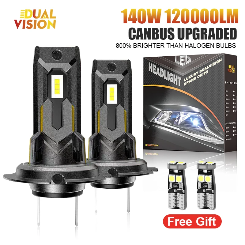 120000LM-H7-LED-Canbus-No-Error-CSP-Car-Headlight-Bulb-140W-High-Low ...