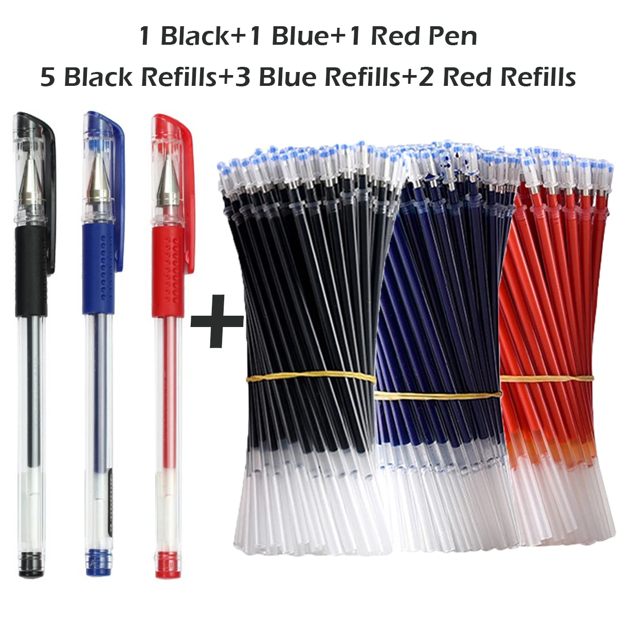 0-5mm-Gel-Pen-Set-Refills-Black-Blue-Red-Pens-for-Writing-Cheap-Simple ...