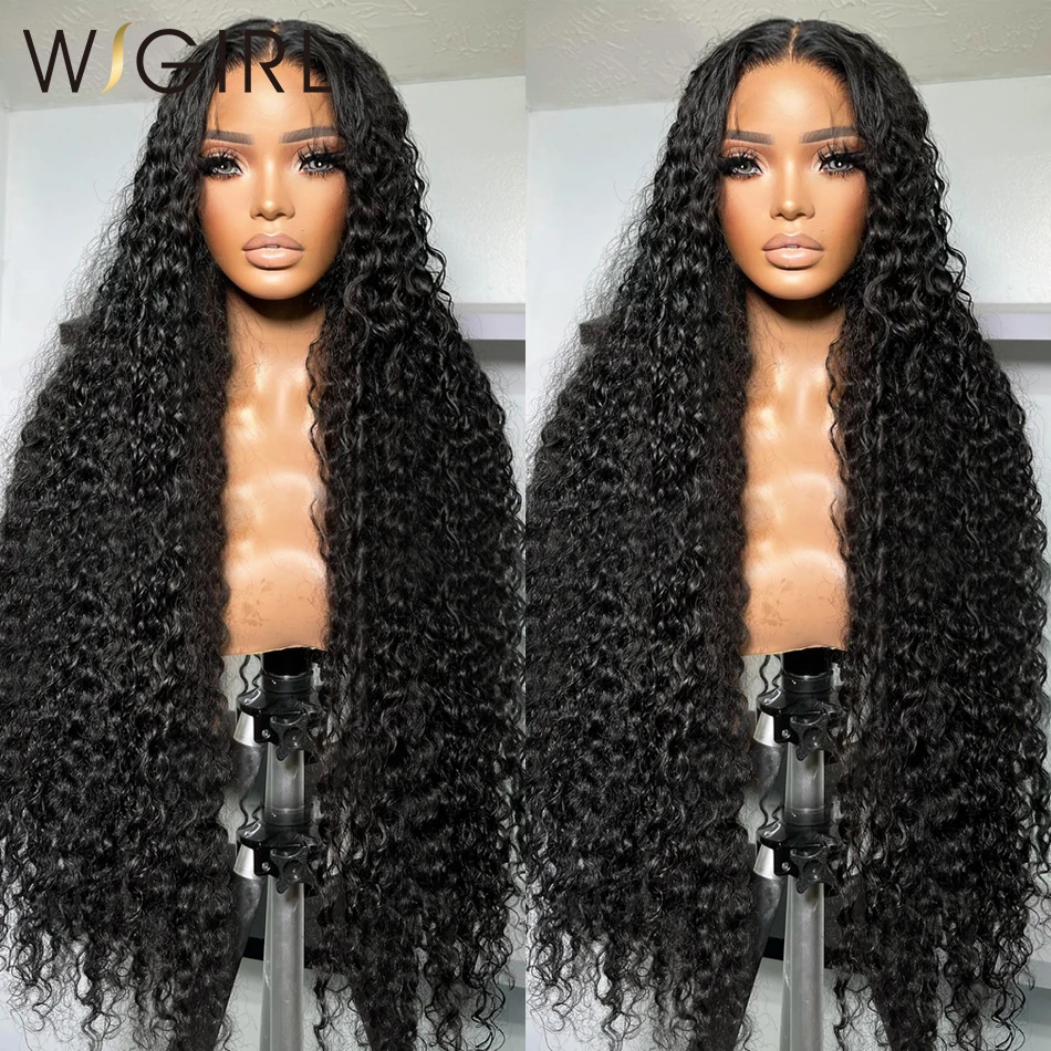 Wigirl 30 32 Inch Deep Wave 13x6 Transparen Lace Front Human Hair Wigs ...