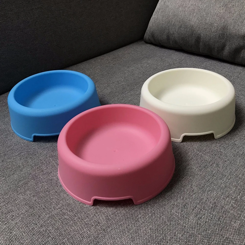 Pet-Round-Plastic-Bowl-Cup-Pet-Food-And-Water-Bowl-Animal-Cutlery ...