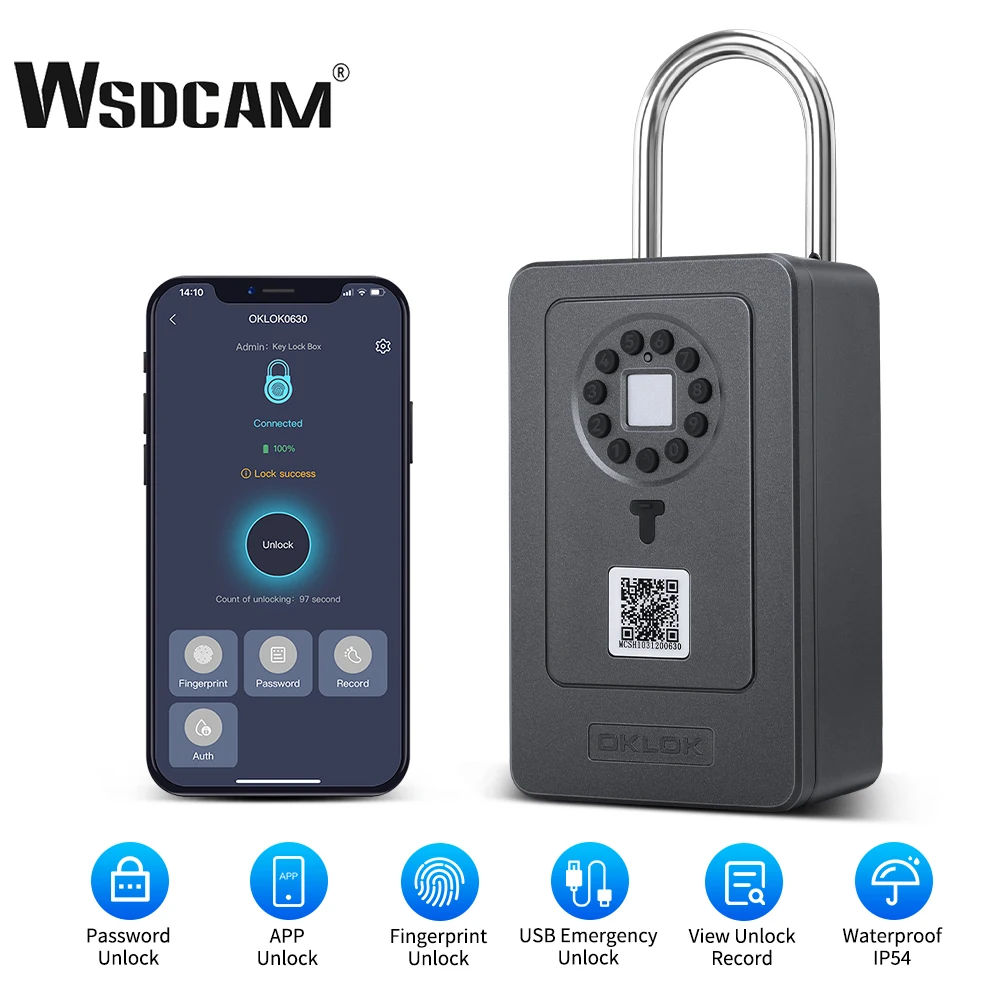 Wsdcam-Smart-Password-Lock-Box-Wall-Mount-Safe-senha-de-impress-o ...