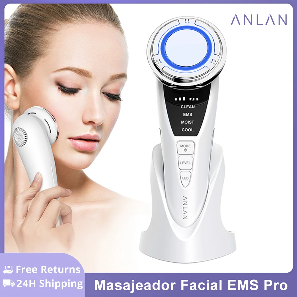 ANLAN-masajeador-Facial-de-microcorriente-Pro-EMS-m-quina-de-estiramiento-Facial-compresa-fr-a ...