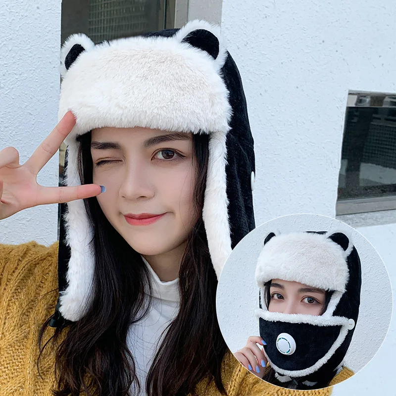 Fashion-Cat-Ears-Bomber-Hat-For-Women-Men-Earflap-Russian-Ushanka-Cap ...