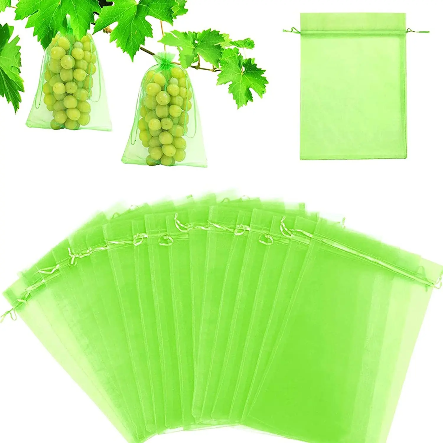 100/50/20Pcs Grape Protection Bags with Drawstring Fruit Protection ...