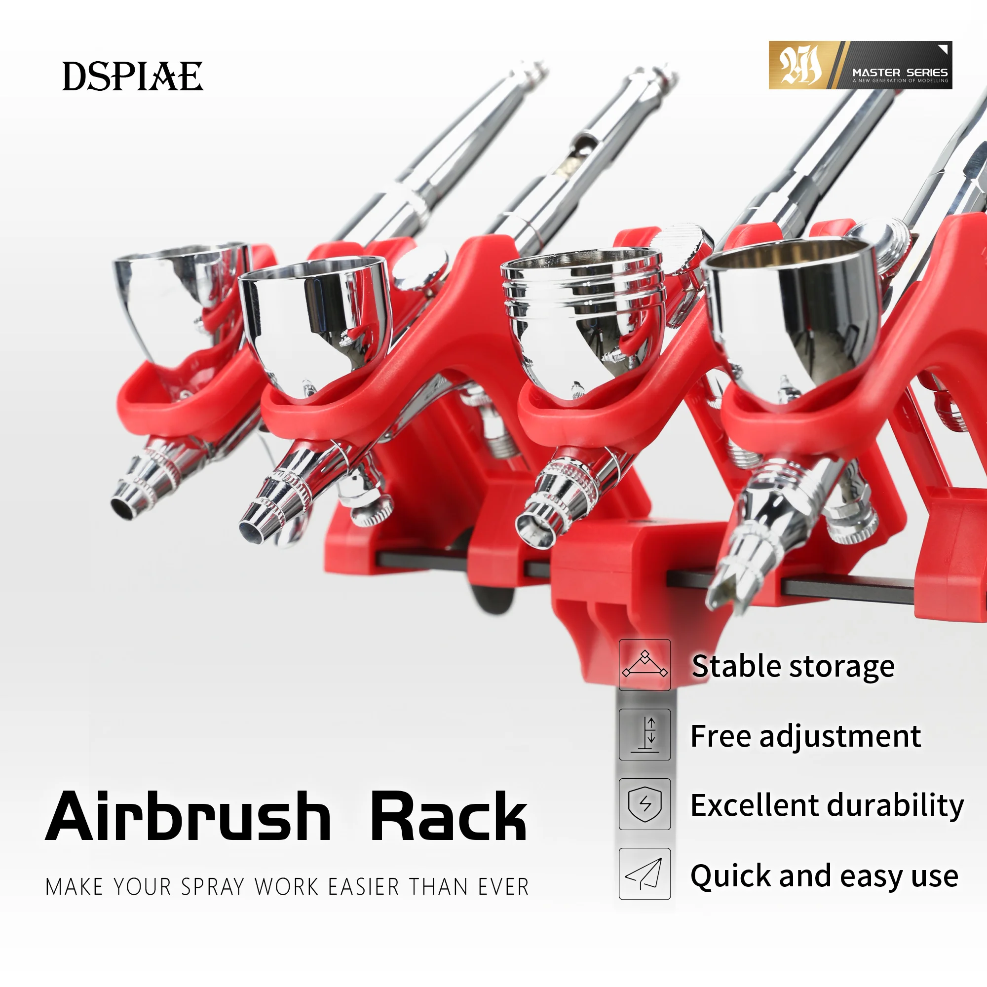 DSPIAE PT-AR Airbrush Rack Spray Tools Holder Stable Storage Shelf for ...