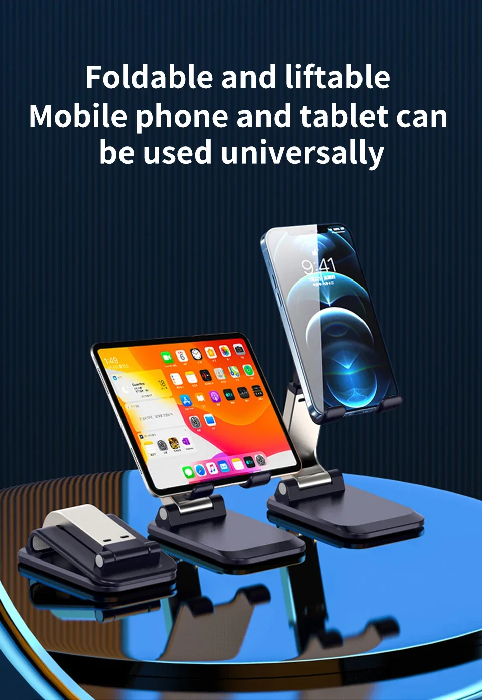 Металлический держатель для планшетов Складная универсальная настольная подставка для Xiaomi ...