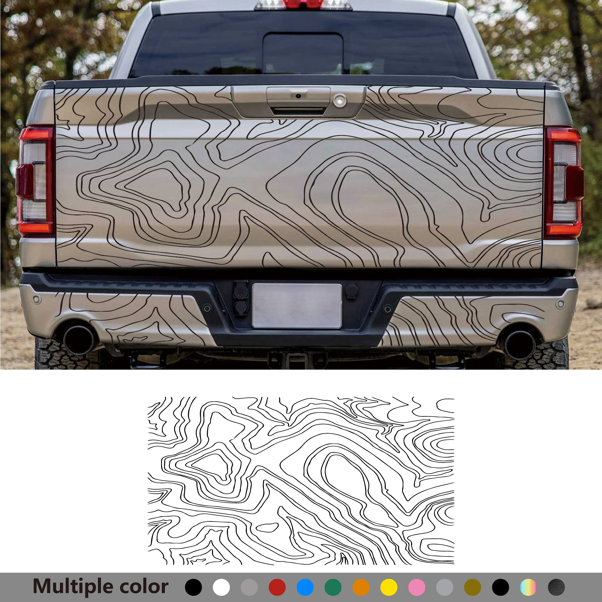 Linha-de-contorno-topogr-fica-Etiqueta-do-carro-Vinyl-Film-Decal ...