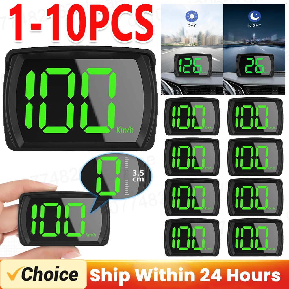 1-10pcs-Universal-Car-HUD-Head-Up-Display-Speedometer-GPS-Big-Font ...