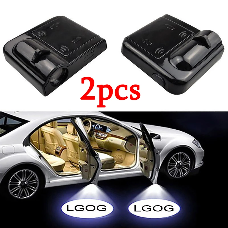 2Pcs Car Door Badge Welcome Light HD Wireless Projector Lamps ...