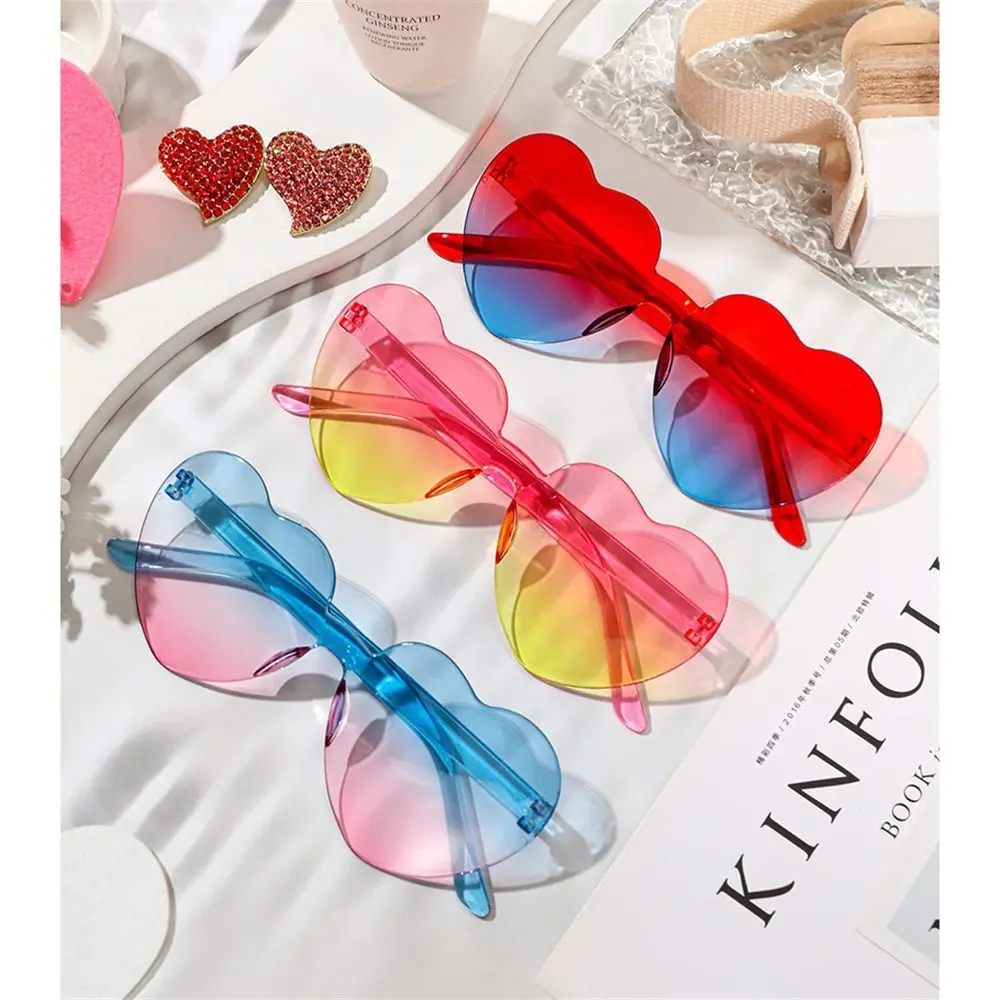 Trendy-Heart-shaped-Sunglasses-Colorful-Love-Heart-Glasses-Gradient ...