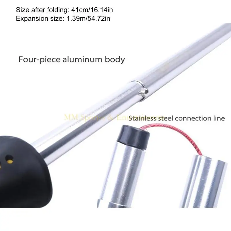 Folding Aluminum Alloy Fishing Folding Tackle Rod Wading Rod Staff - AliExpress 18