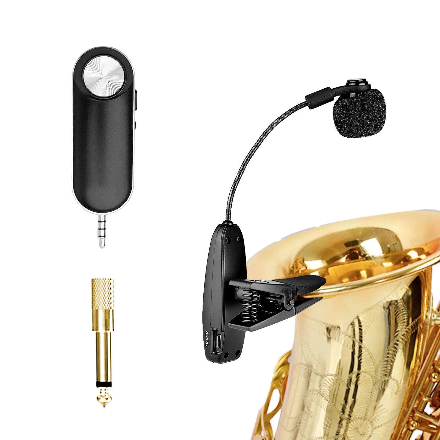 UHF-Wireless-Instruments-Saxophone-Microphone-System-Wireless-Receiver ...