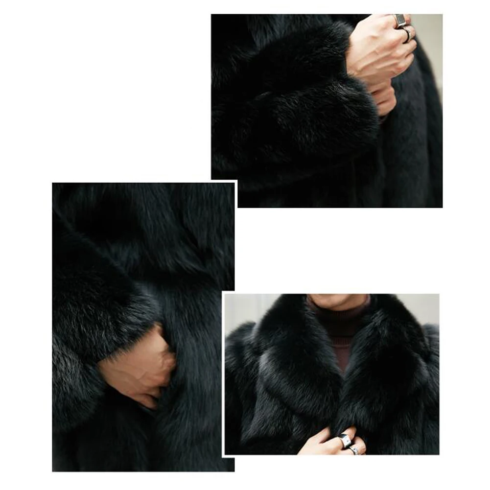 Denny&Dora Winter Thick Warm Natural Real Fox Fur Coat Natural Fur ...