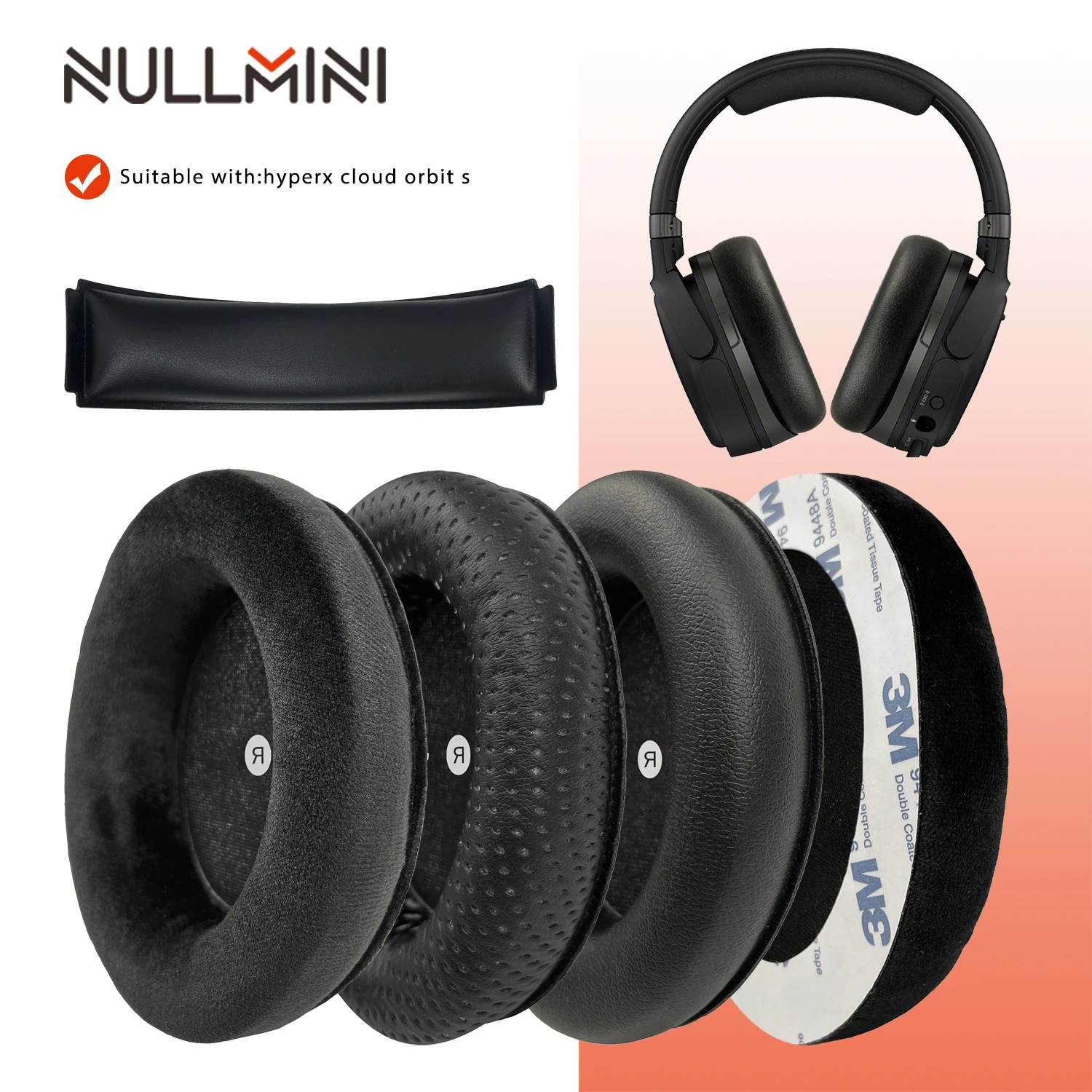 NullMini 교체 이어패드, Hyperx Cloud Orbit S 헤드폰 벨벳 귀마개, 이어 커버 헤드셋| | - AliExpress