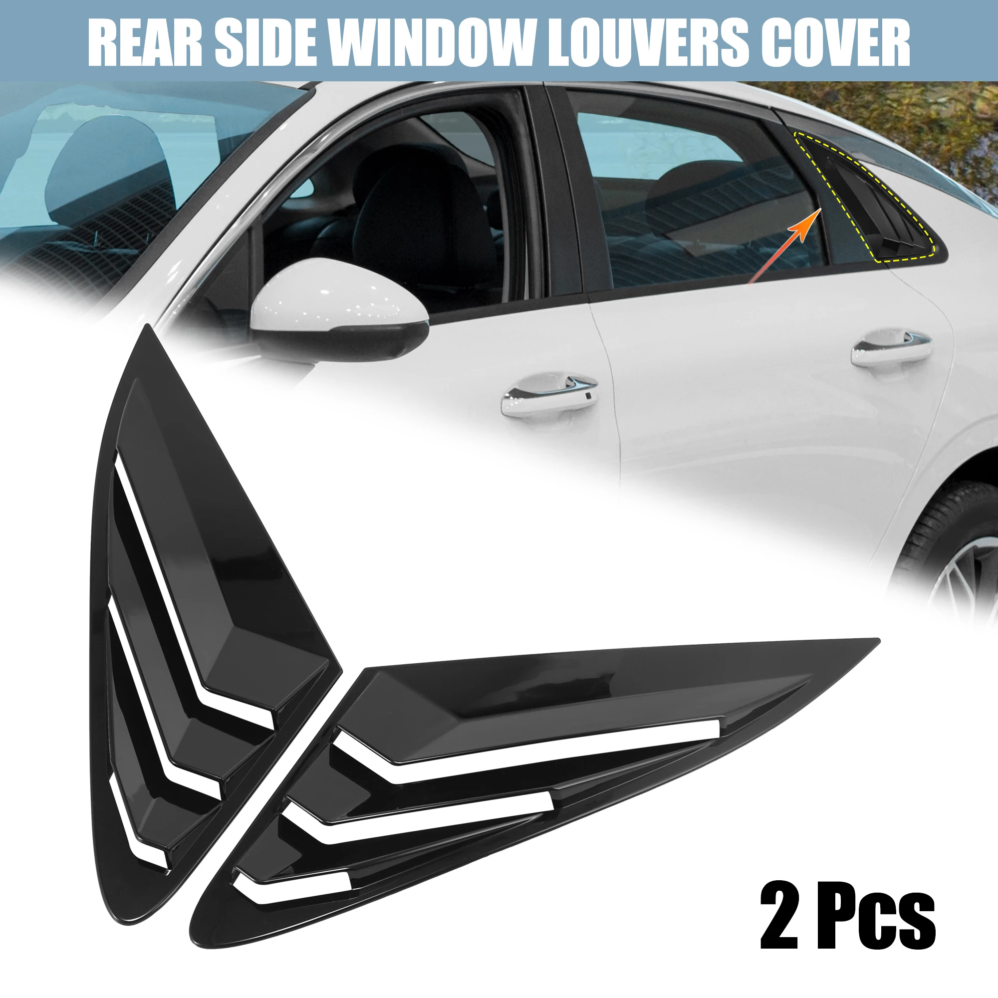 X-Autohaux-Auto-Rear-Side-Window-Louvers-Air-Vent-Cover-for-Kia-K5-2021 ...