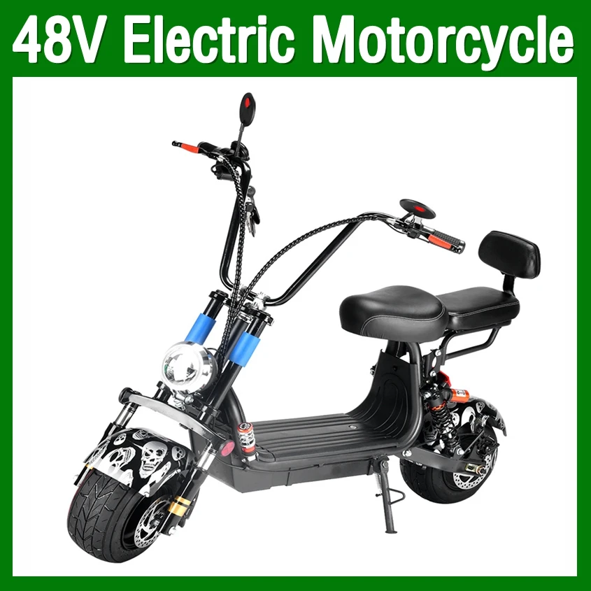 2022-New-Adult-Electric-Motorcycle-800W-Motor-48V-12AH-6-inch-Tire ...