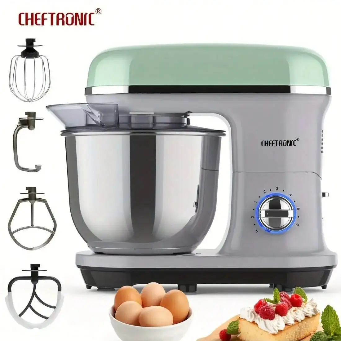1pc-CHEFTRONIC-Stand-Mixer-5-5L-Tilt-Head-Electric-Household-food ...