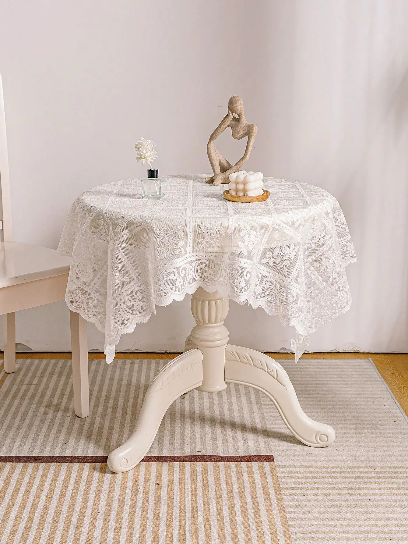 American-style-bright-silk-small-flower-lace-tablecloth-living-room ...
