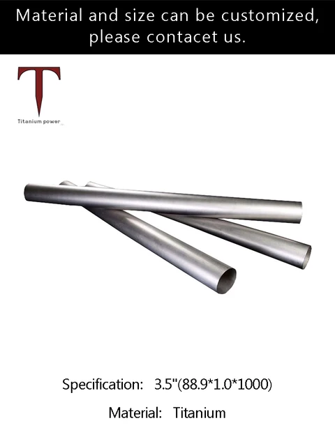 High Quality Gr2 Titanium Exhaust Pipe Dia 89mm 102mm 114mm 127mm Tubing Motorcycle Auto Exhaust ...