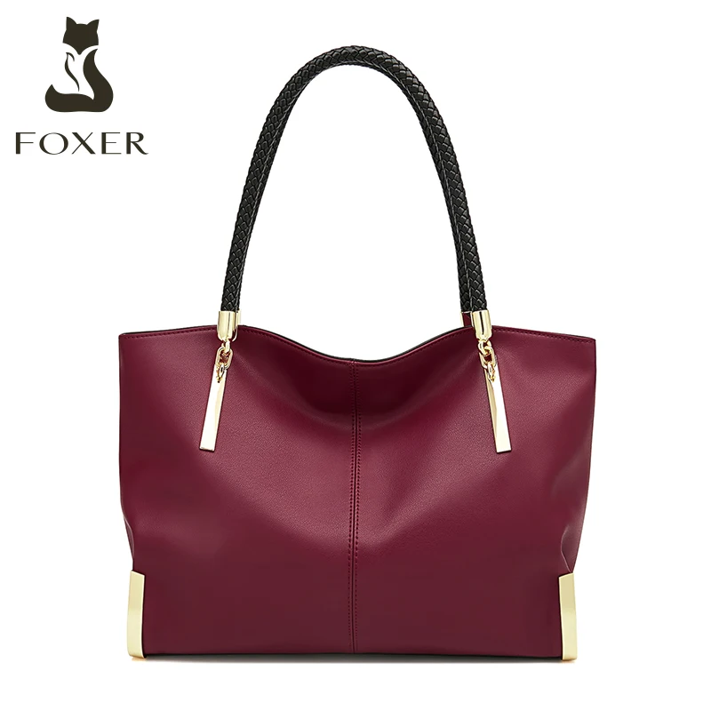 FOXER-New-Red-Design-Cowhide-Leather-Women-s-Handbag-Large-Capacity ...