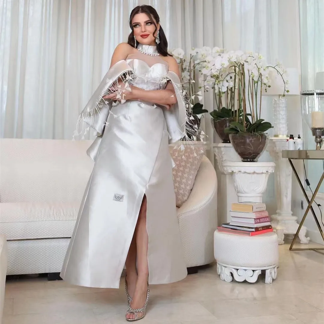 Merida-Halter-Feather-Arabia-Fomal-Dresses-Slit-A-Line-Satin-Sweetheart ...