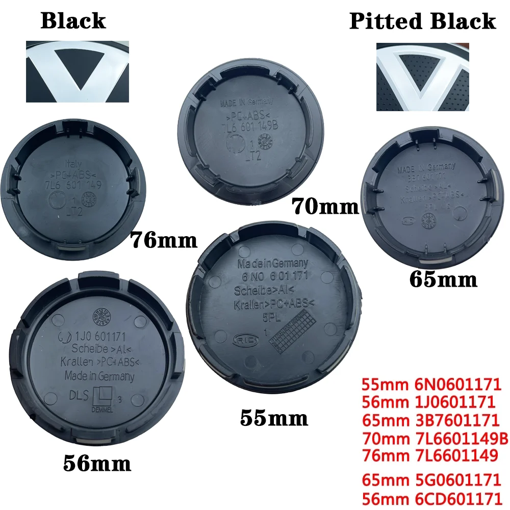 4pcs 55mm 56mm 65mm 70mm 76mm Car Wheel Center Caps Hubcap Cover For Vw ...