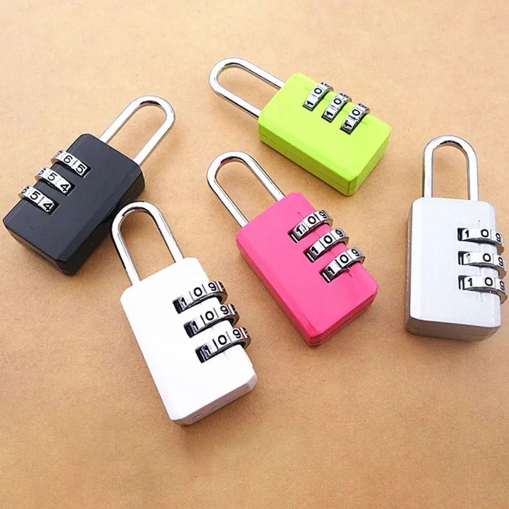 3-Digit-Combination-Code-Lock-Mini-Portable-Backpack-Zipper-Lock-Travel ...