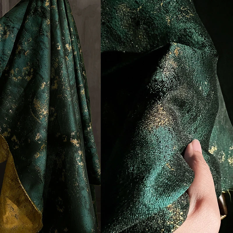 Green-gold-plated-double-sided-gradient-jacquard-retro-texture-Chinese ...