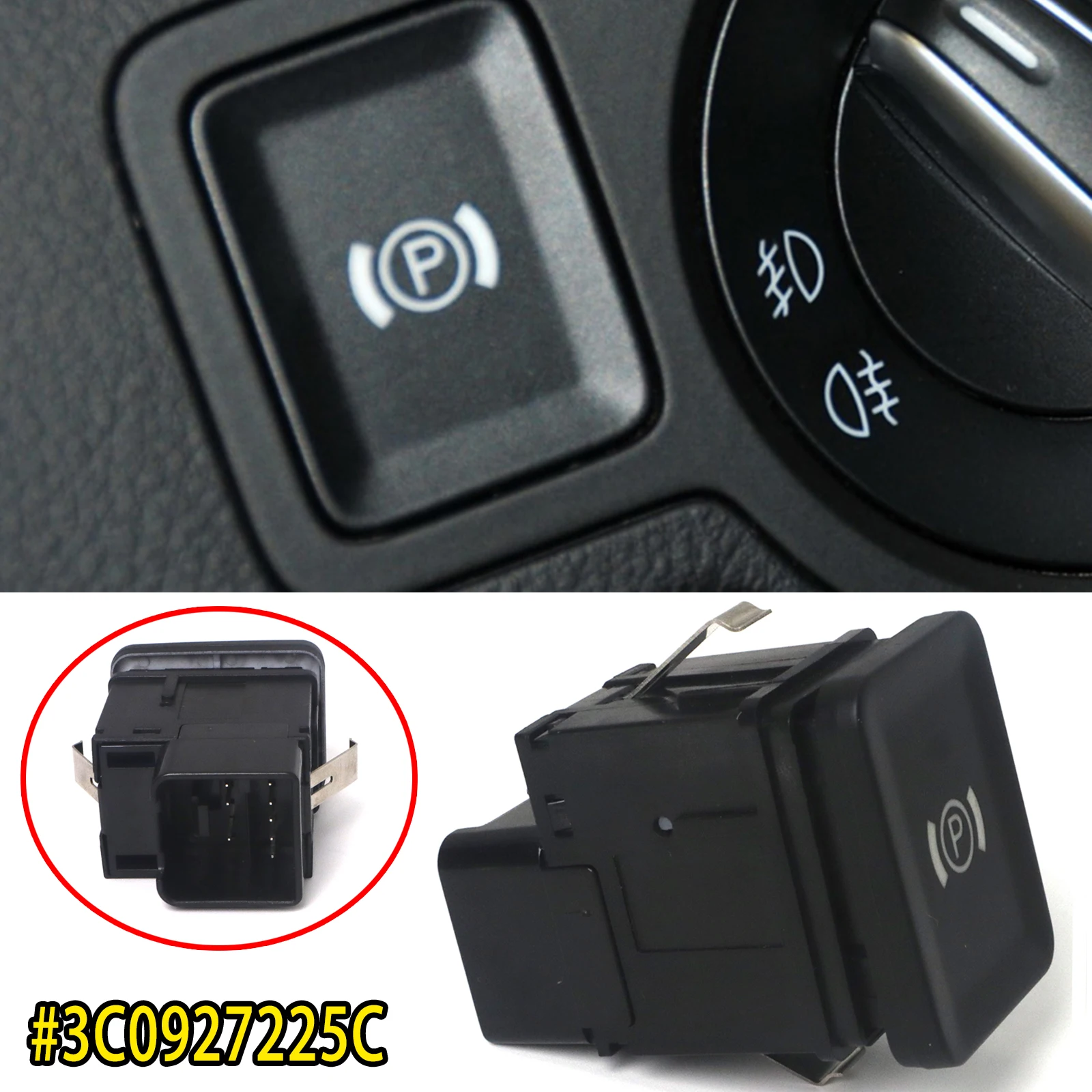 Electric-Parking-Handbrake-Control-Switch-Button-3C0927225C-For-VW ...