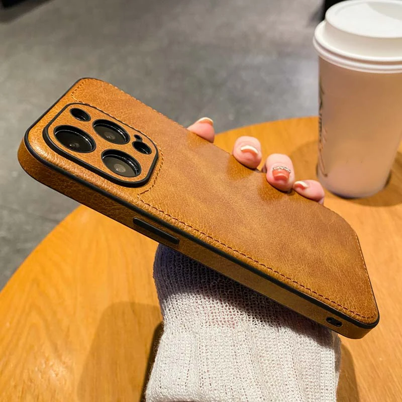 Luxury-PU-Leather-Business-Phone-Case-For-iPhone-15-14-13-Pro-11-12-Pro ...