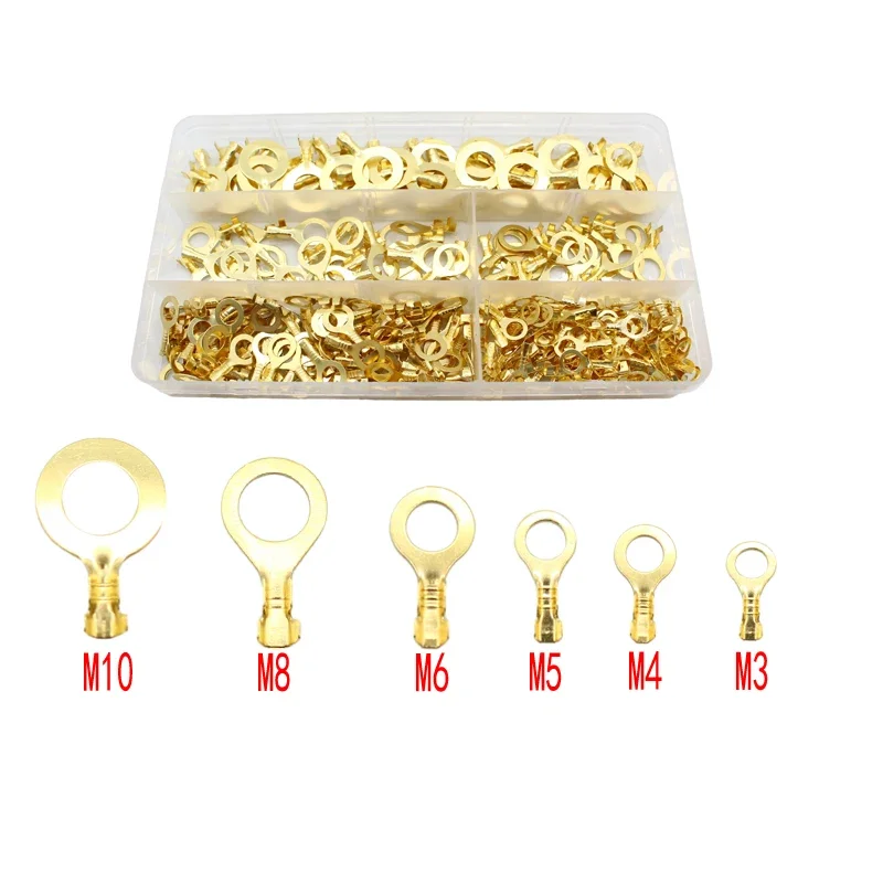 150-540-PCS-M3-M4-M5-M6-M8-M10-Ring-Lugs-Eyes-Copper-Crimp-Terminals ...