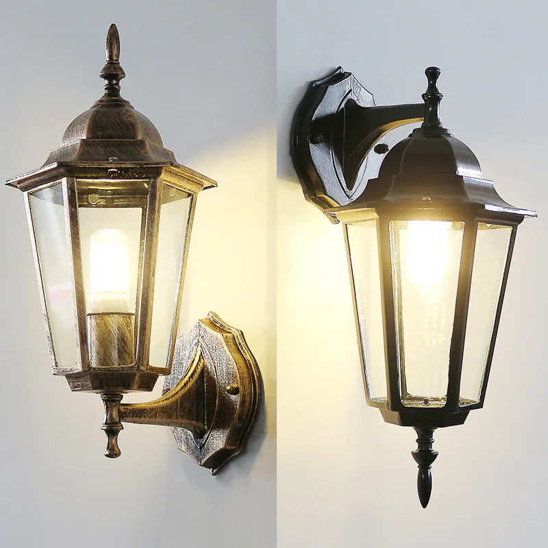 European-Style-Retro-Led-Wall-Lamp-Outdoor-Waterproof-Lighting-Villa ...