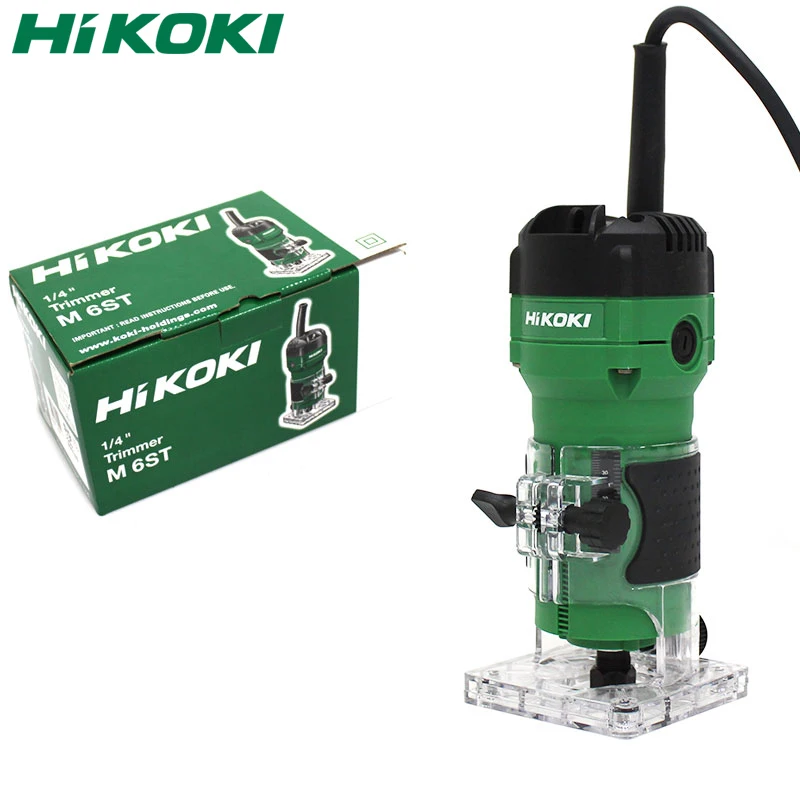 HIKOKI M6ST 6.35mm (or 6mm) Trimmer Woodworking Trimming Machine 220V ...
