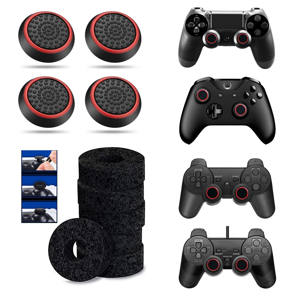 10PCS-Non-slip-Silicone-Analog-Joystick-Thumbstick-Thumb-Stick-Grip ...