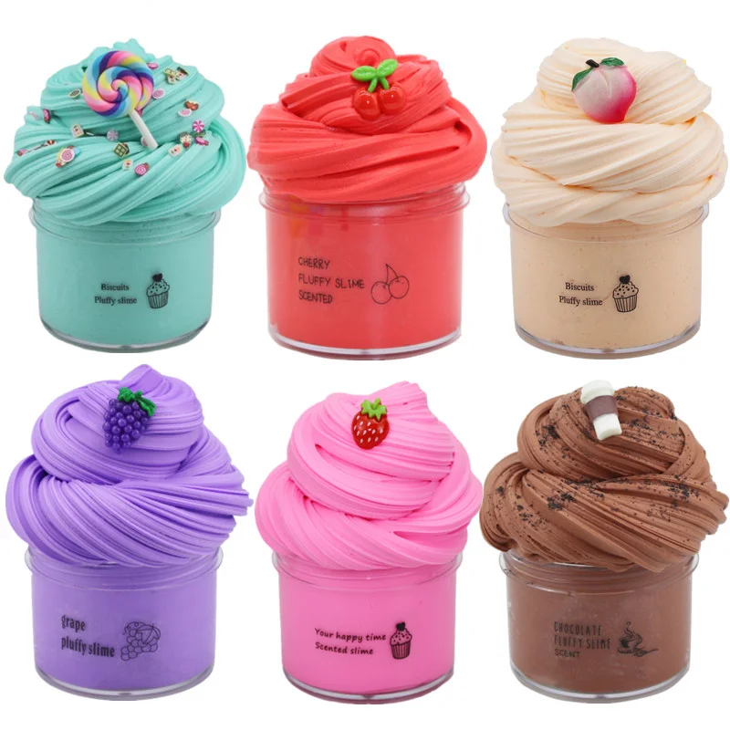 70ml-Fluffy-Slime-Butter-Fruit-Kit-Soft-Stretchy-Non-sticky-Cloud ...