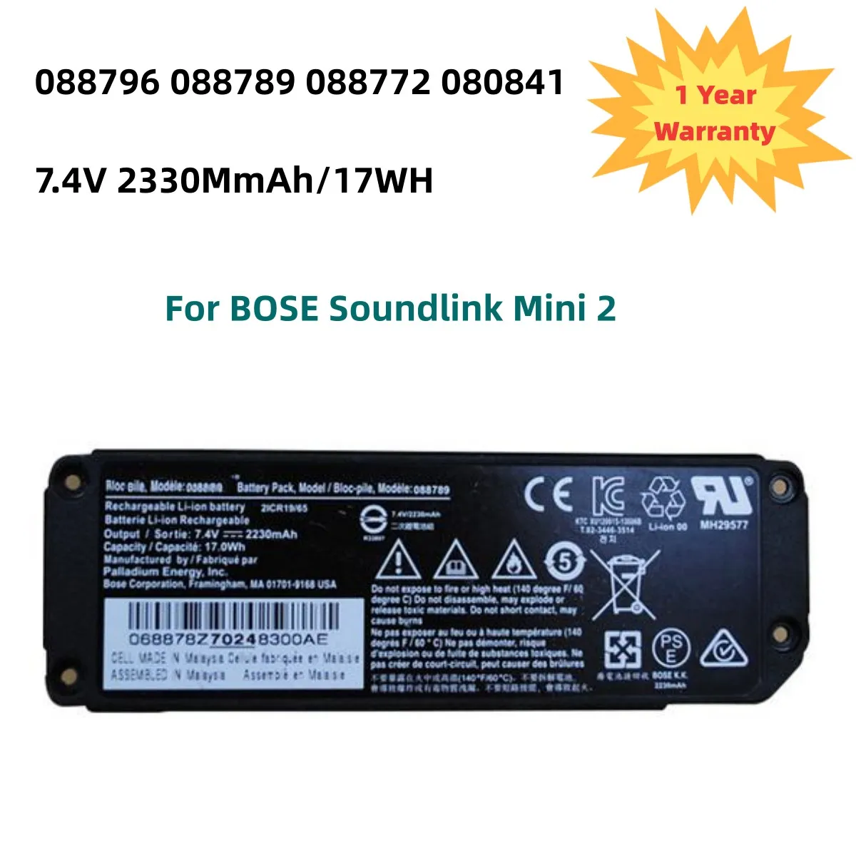 Bater-a-de-Altavoz-Bluetooth-para-BOSE-Soundlink-Mini-2-088796-088789 ...