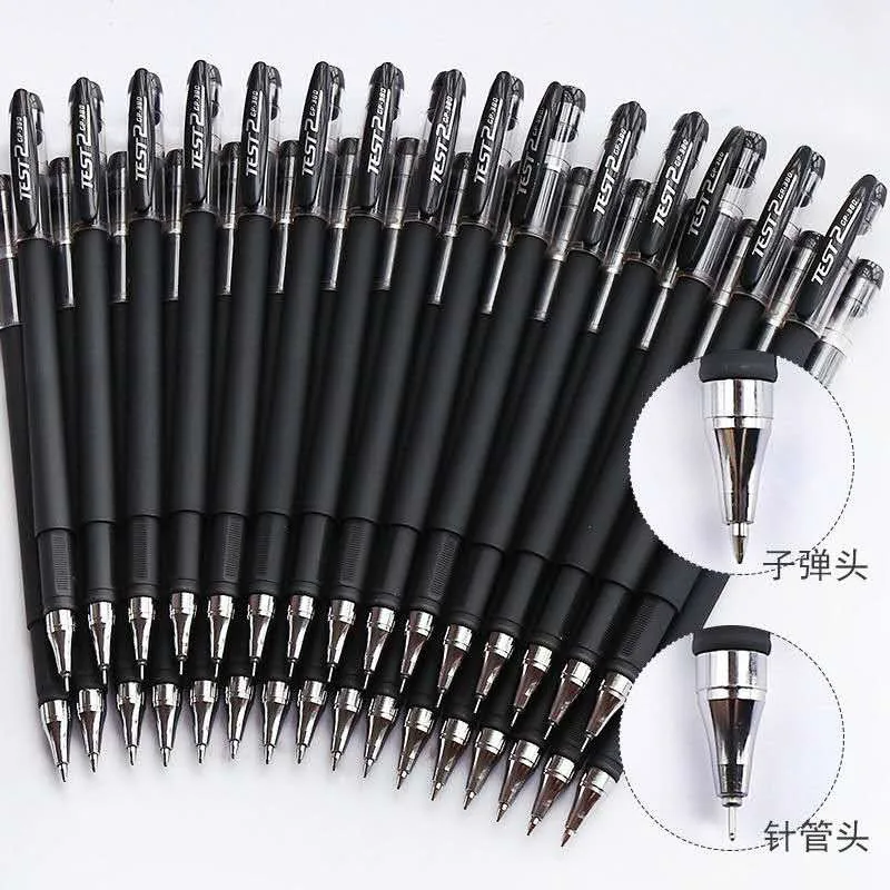 Gel Pens Set Neutral Pen Black/Blue/Red Replacable Refill Bullet&Needle ...
