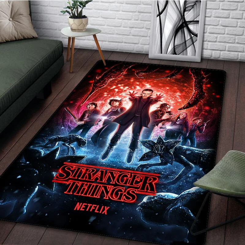 Alfombra con estampado de Stranger Things para sala de estar ...