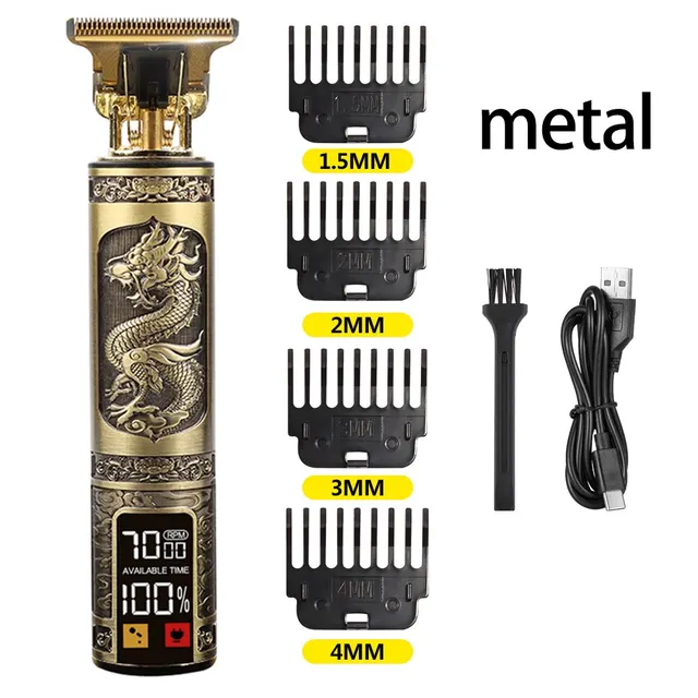 Professional T9 High Power Vintage USB Hair Trimmer only $1.58 ...