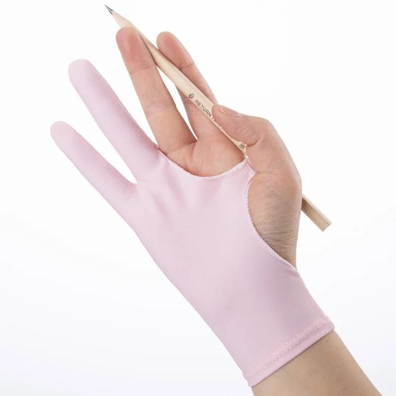 Artist-Glove-Elastic-Two-finger-Anti-Fouling-Drawing-Gloves-Graphics ...