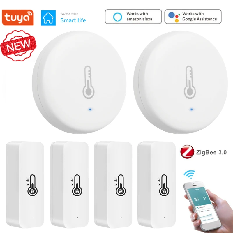 ZigBee Sensor inteligente de temperatura y humedad, funciona con Zigbee ...