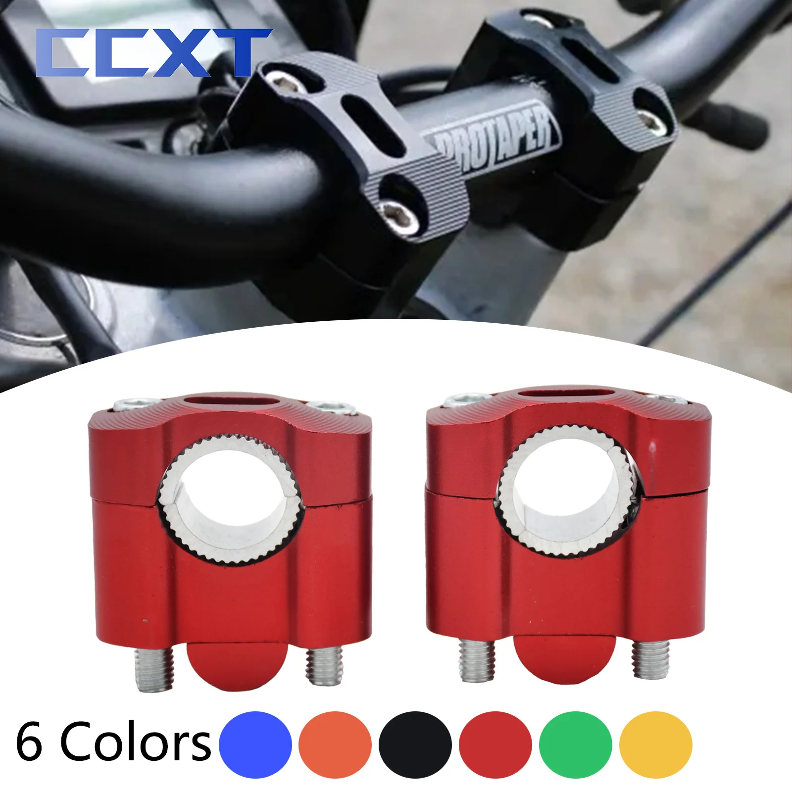 Motorcycle-ATV-22MM-28MM-CNC-Aluminum-HandleBar-Bar-Risers-Mount-Clamp-Adaptor-For-Dirt-Bike ...