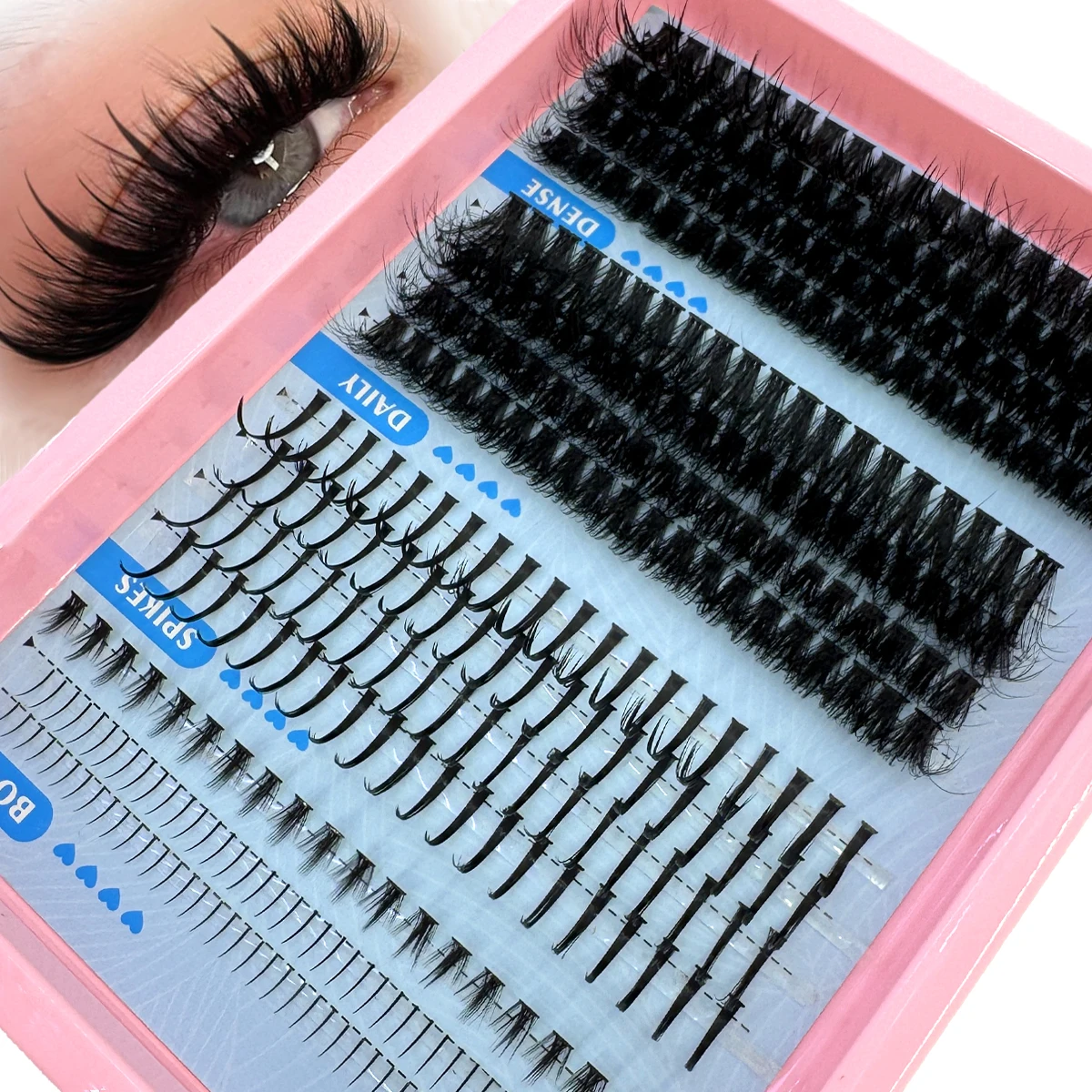 15Rows Lash Clusters Spikes Eyelash Extensions Spiky Lashes Extension ...