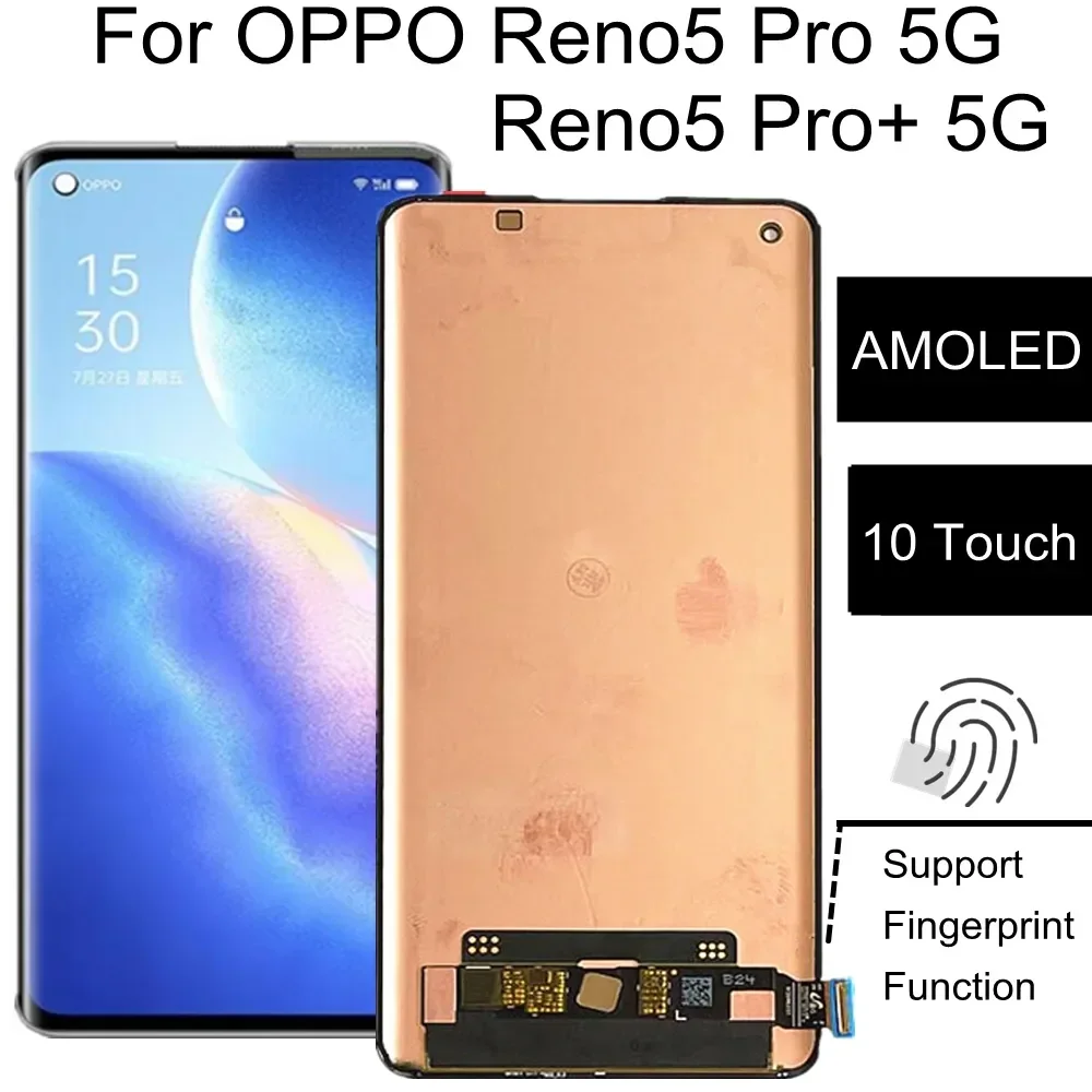 6-55-AMOLED-For-OPPO-Reno-5-Pro-5G-PDSM00-PDST00-CPH2201-LCD-Display ...