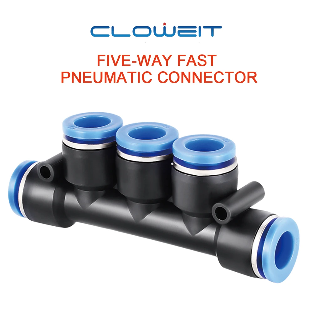Five-Way-Pneumatic-Fast-Connector-PK4-8-12-High-Pressure-Air-Compressor ...