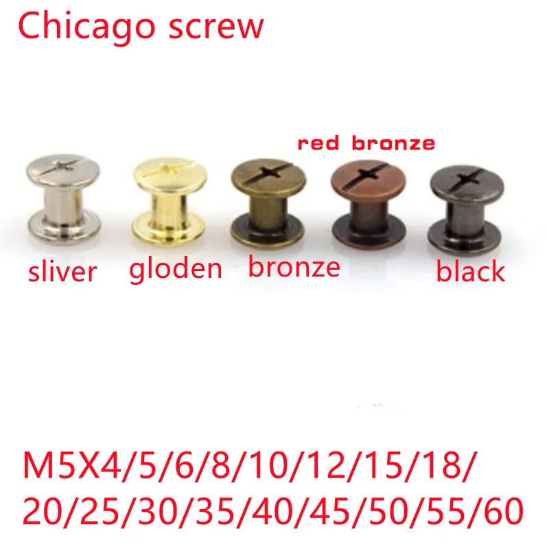 10-20sets-Diameter-5mm-length-4mm-to-60mm-Metal-Chicago-Screws-Nails ...